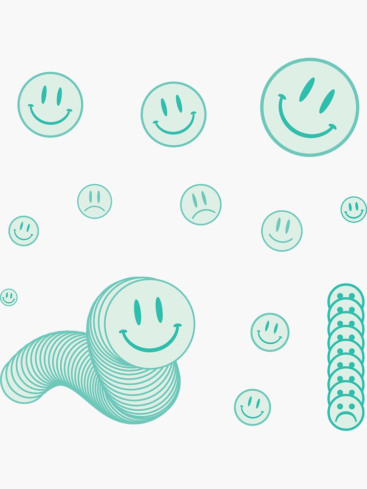 "Authentic Vintage Smiley " Sticker by asymmetrickid | Redbubble