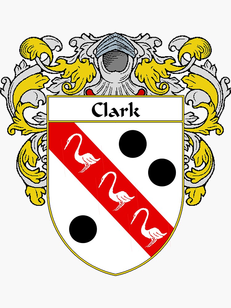 "Clark Coat of Arms/Family Crest" Sticker for Sale by IrishArms | Redbubble