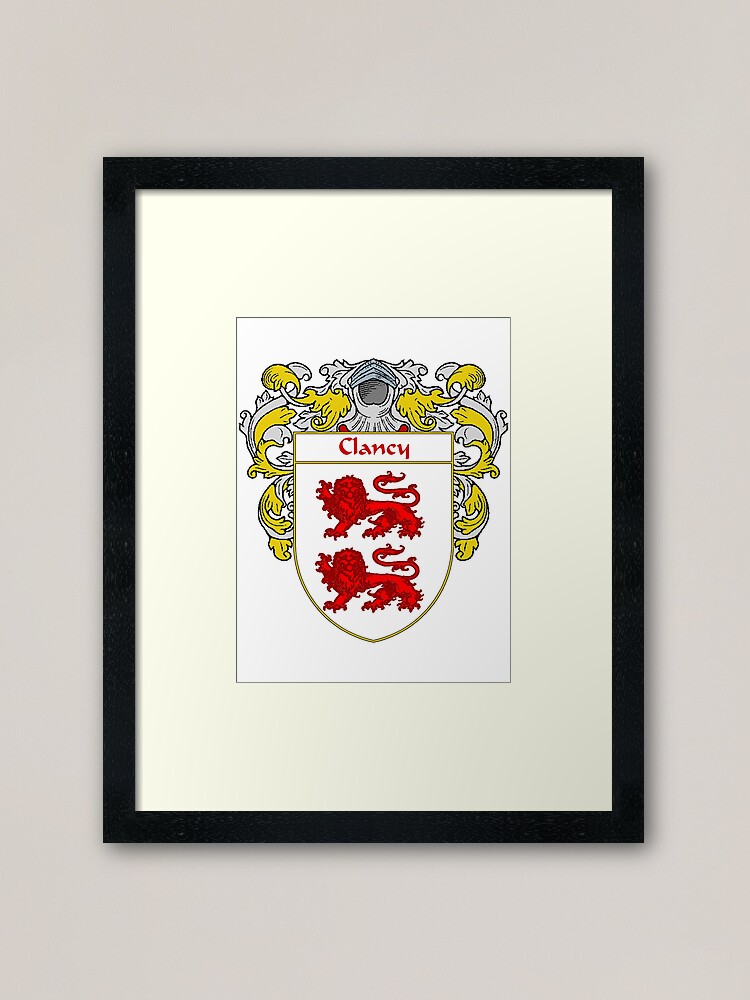 "Clancy Coat of Arms/Family Crest" Framed Art Print for Sale by ...