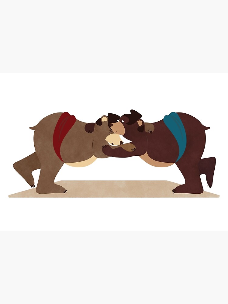 "Sumo Wrestling Bears" Poster for Sale by sw-b | Redbubble