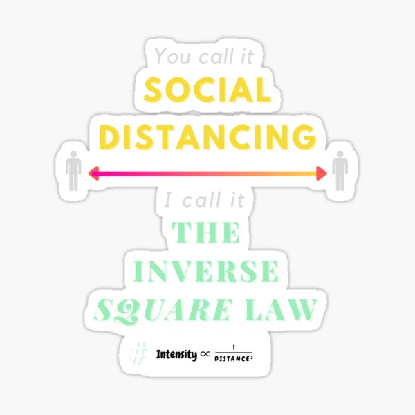 "Inverse Square Law " Sticker for Sale by littlebessie | Redbubble