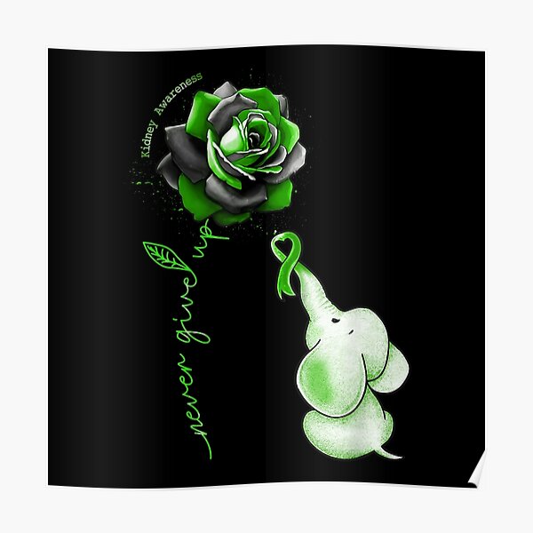 "Elephant Kidney Disease Awareness Gifts For Men" Poster by wheelessj ...