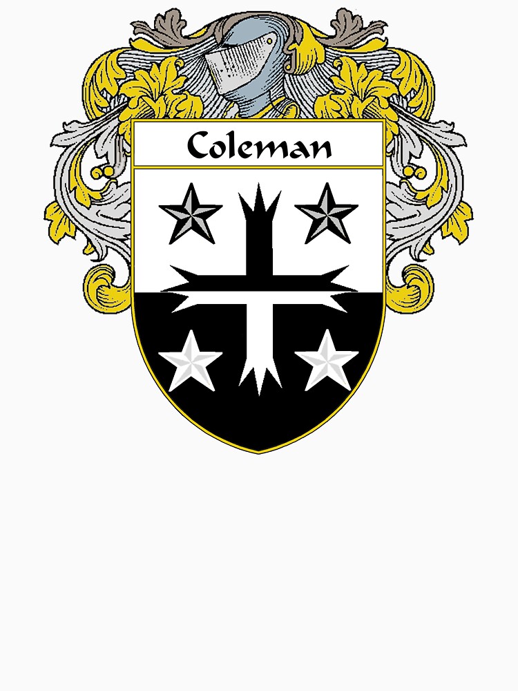 "Coleman Coat of Arms/Family Crest" T-shirt for Sale by IrishArms ...