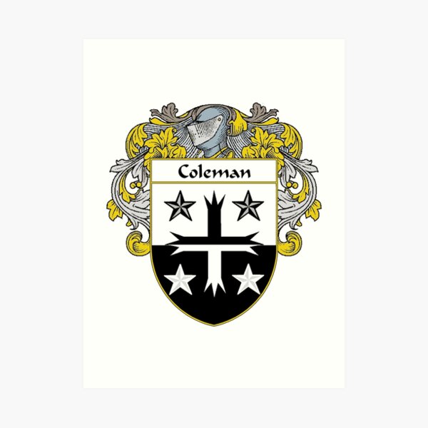 "Coleman Coat of Arms/Family Crest" Art Print for Sale by IrishArms ...