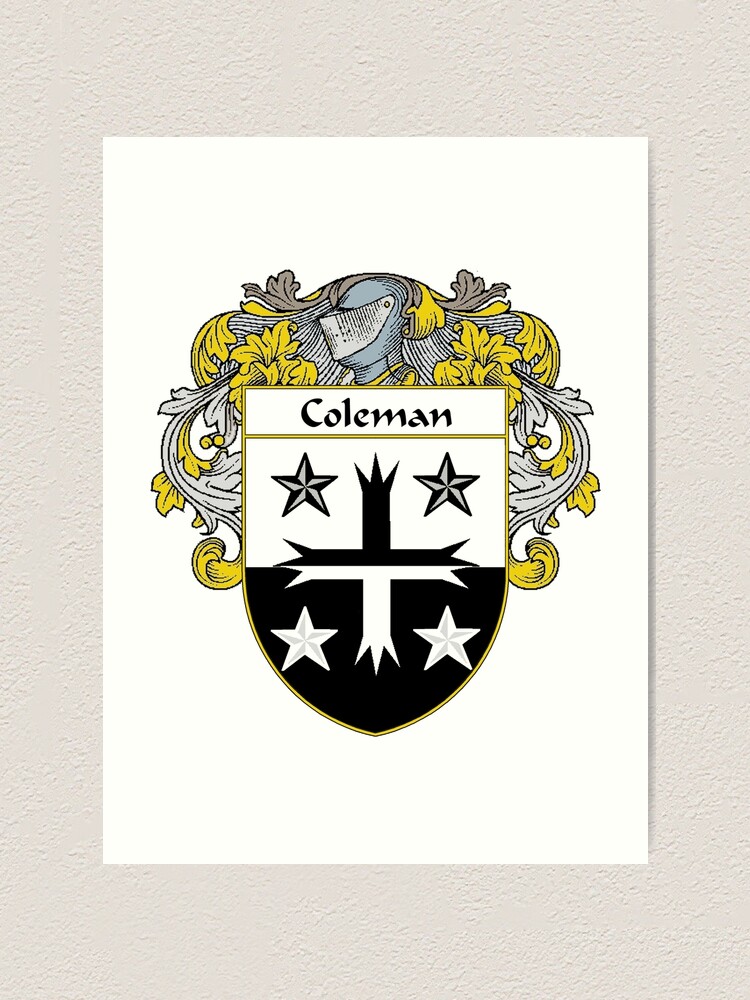 "Coleman Coat of Arms/Family Crest" Art Print for Sale by IrishArms ...