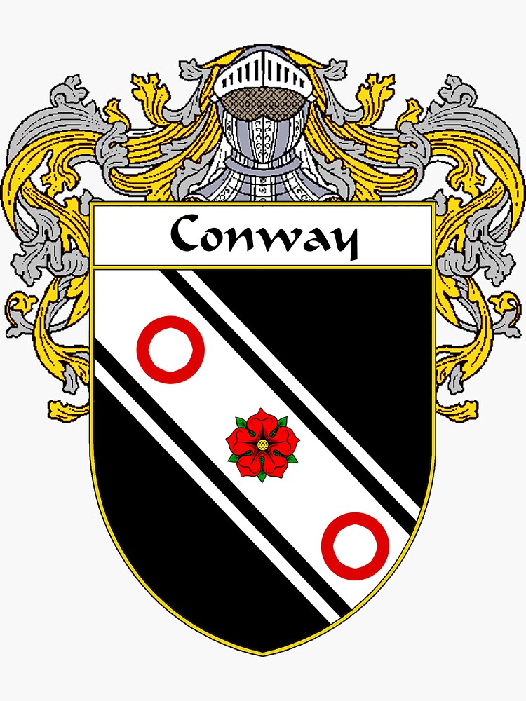 "Conway Coat of Arms/Family Crest" Sticker for Sale by IrishArms ...