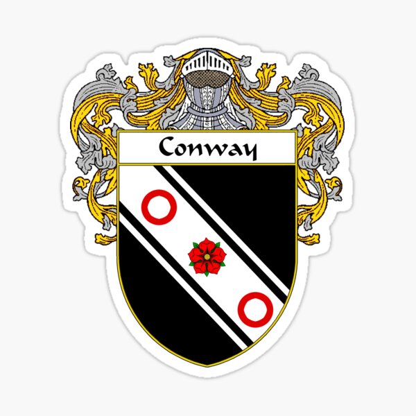 "Conway Coat of Arms/Family Crest" Sticker for Sale by IrishArms ...