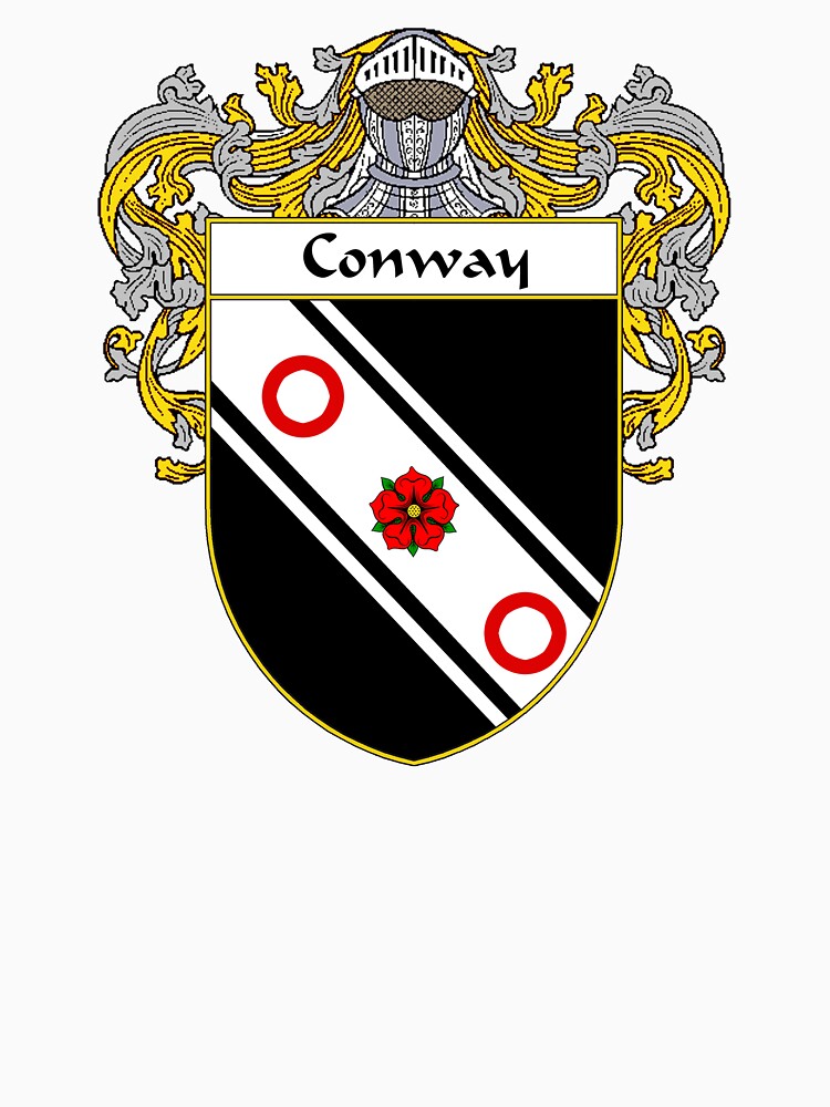 "Conway Coat of Arms/Family Crest" T-shirt for Sale by IrishArms ...