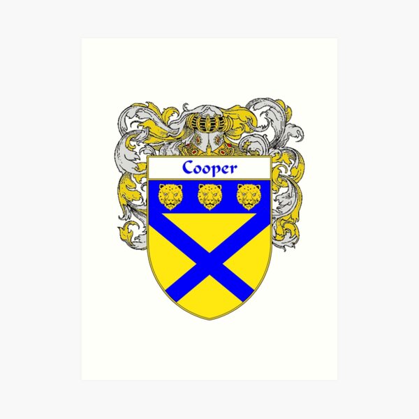 "Cooper Coat of Arms/Family Crest" Art Print for Sale by IrishArms ...