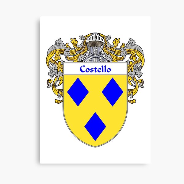 "Costello Coat of Arms/Family Crest" Canvas Print for Sale by William ...