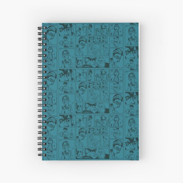 "Bully Blue Pattern Art" Spiral Notebook for Sale by everythingManga ...