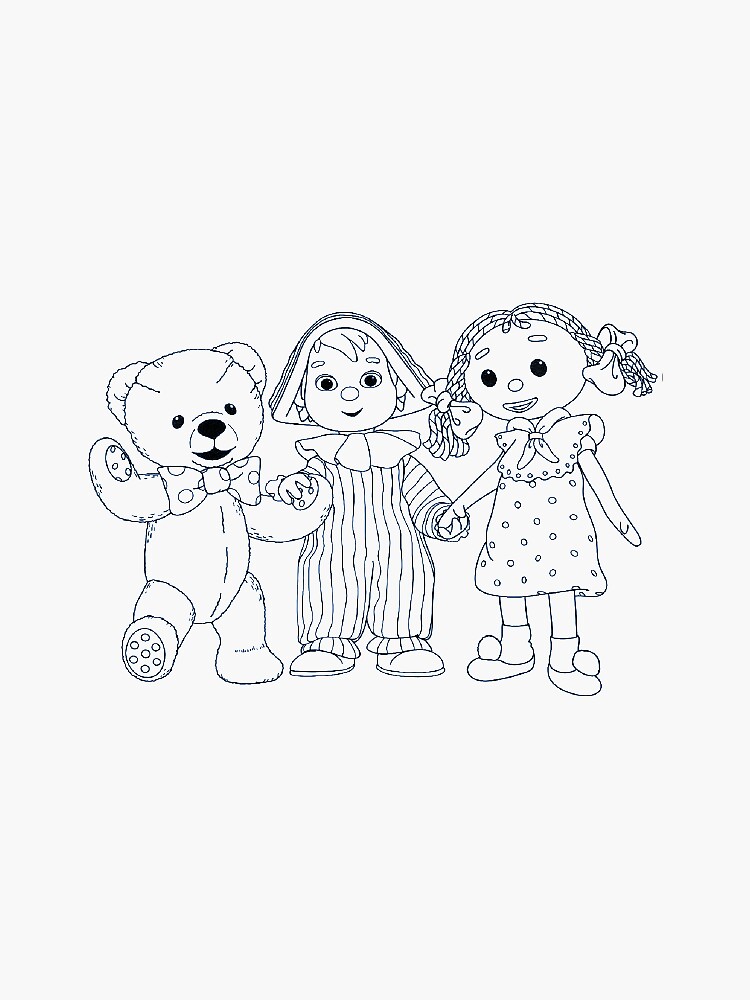 "andy pandy and friends" Sticker for Sale by kevinroberts40 | Redbubble