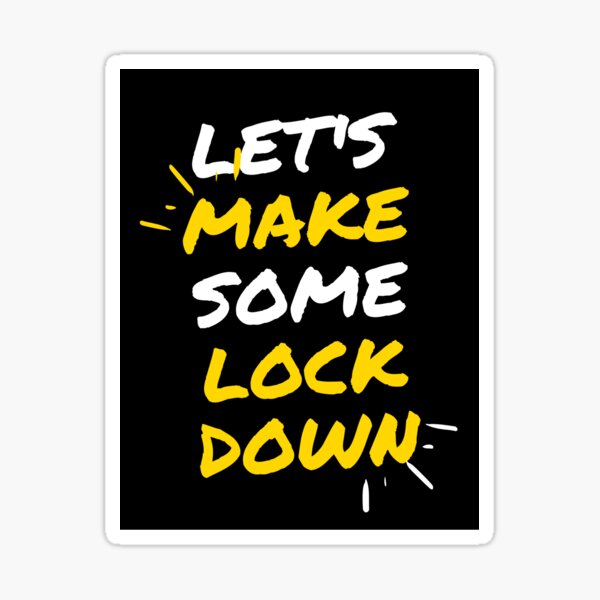 "Lockdown Party" Sticker for Sale by sony5555 | Redbubble