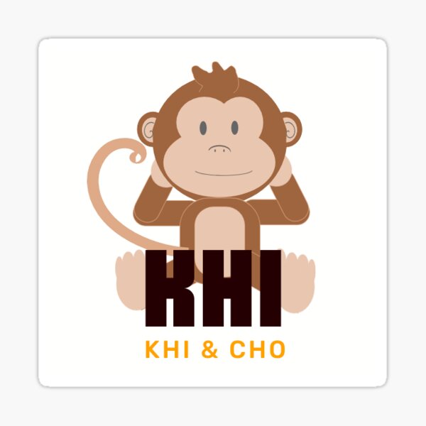 "Con Khi Monkey Logo" Sticker for Sale by Khiandcho | Redbubble
