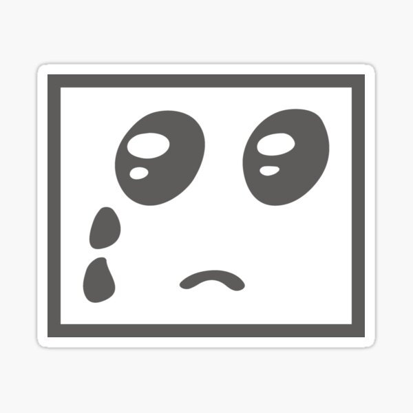 "Square Crying" Sticker by vbxj321 | Redbubble