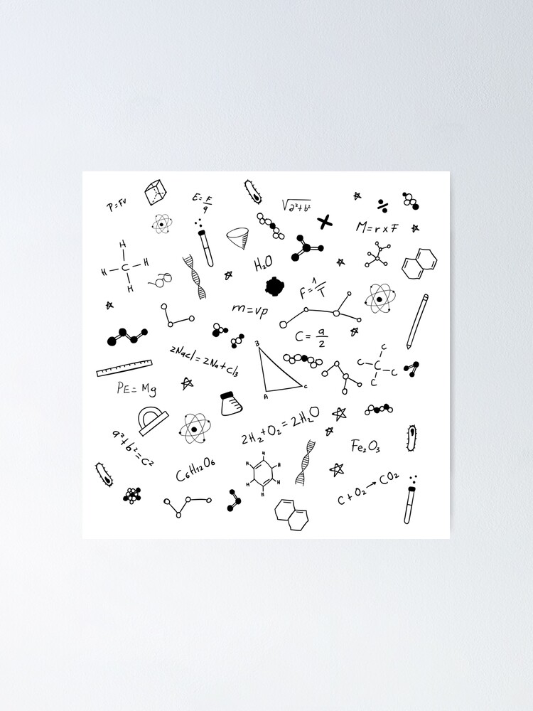 "scientific formulas" Poster for Sale by Anzarr | Redbubble