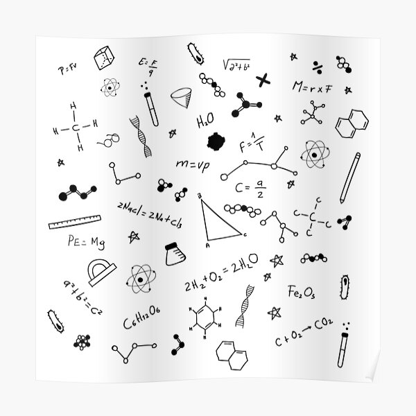 "scientific formulas" Poster for Sale by Anzarr | Redbubble