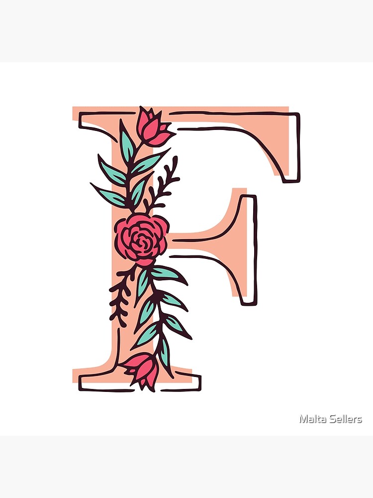 Póster «La letra F - Rosas y rosa claro» de lukefenech | Redbubble