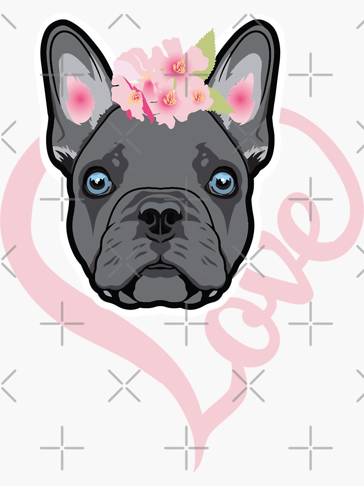 "Pretty Frenchie" Sticker by AlStaffordArt | Redbubble