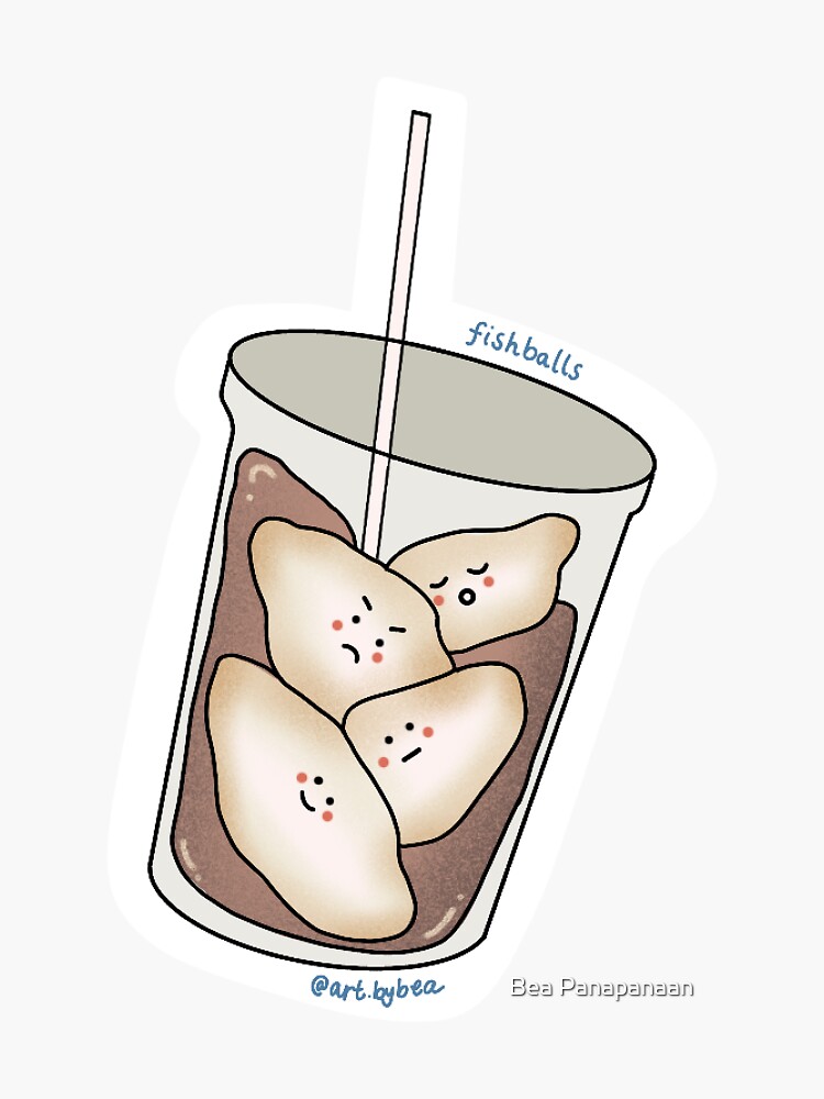 "Filipino Street Food: Fishball" Sticker for Sale by Bea Panapanaan ...