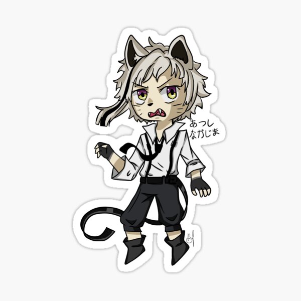 "Atsushi Nakajima (cat form)/Bungou Stray Dogs" Sticker by ...