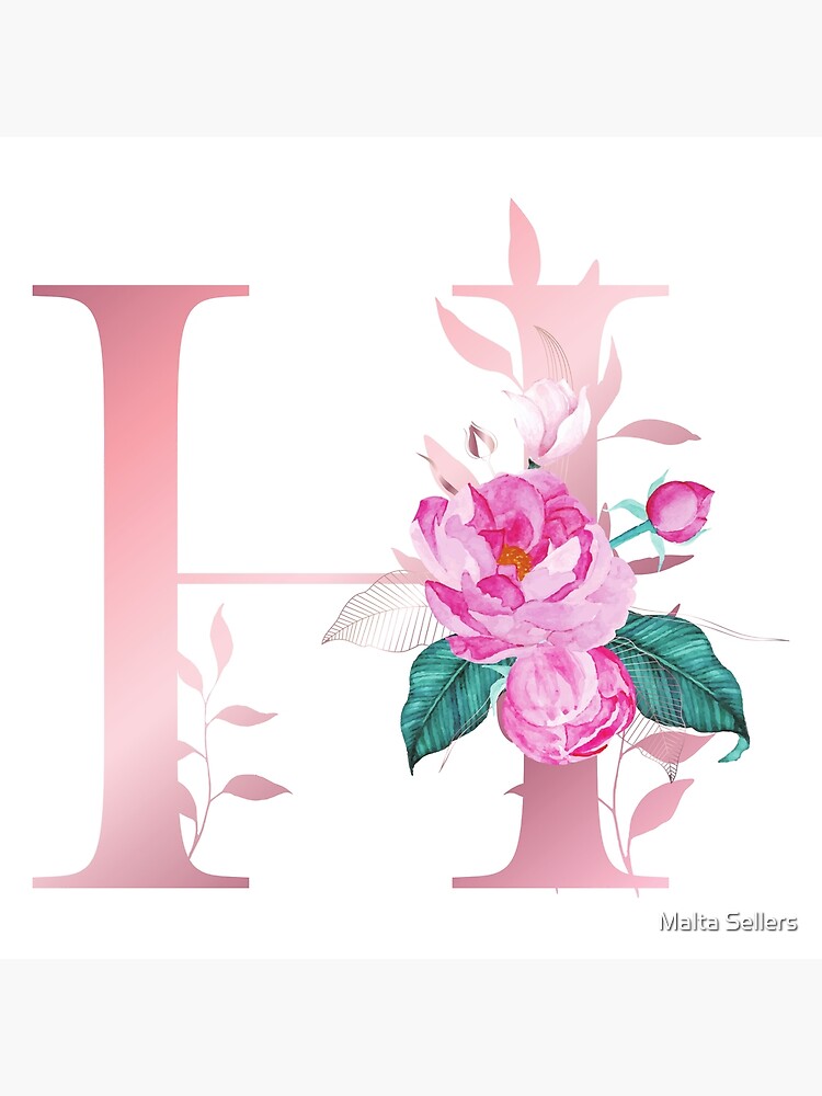 Póster «La letra H - Rosas y rosa claro» de lukefenech | Redbubble