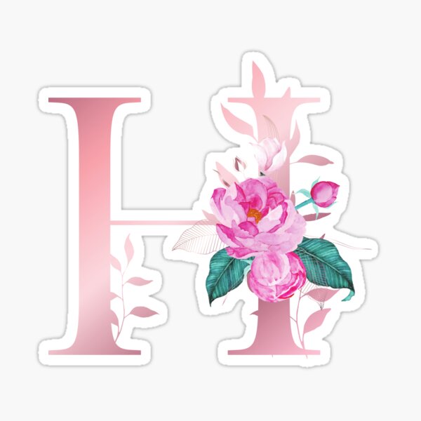 "The Letter H - Roses & Light Pink" Sticker for Sale by lukefenech ...