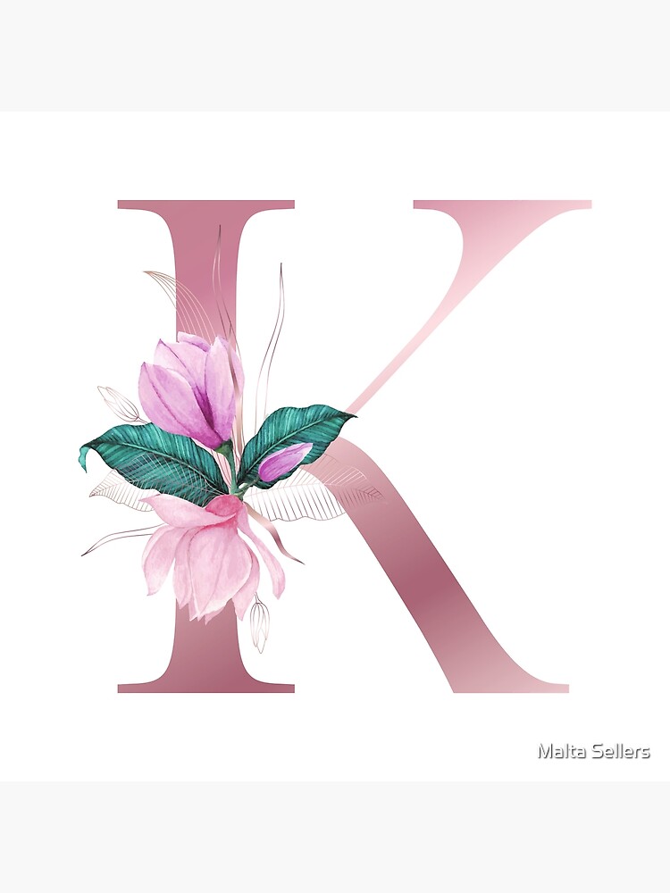 Póster «La letra K - Rosas y rosa claro» de lukefenech | Redbubble