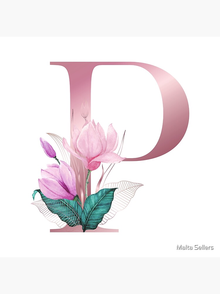 Póster «La letra P - Rosas y rosa claro» de lukefenech | Redbubble