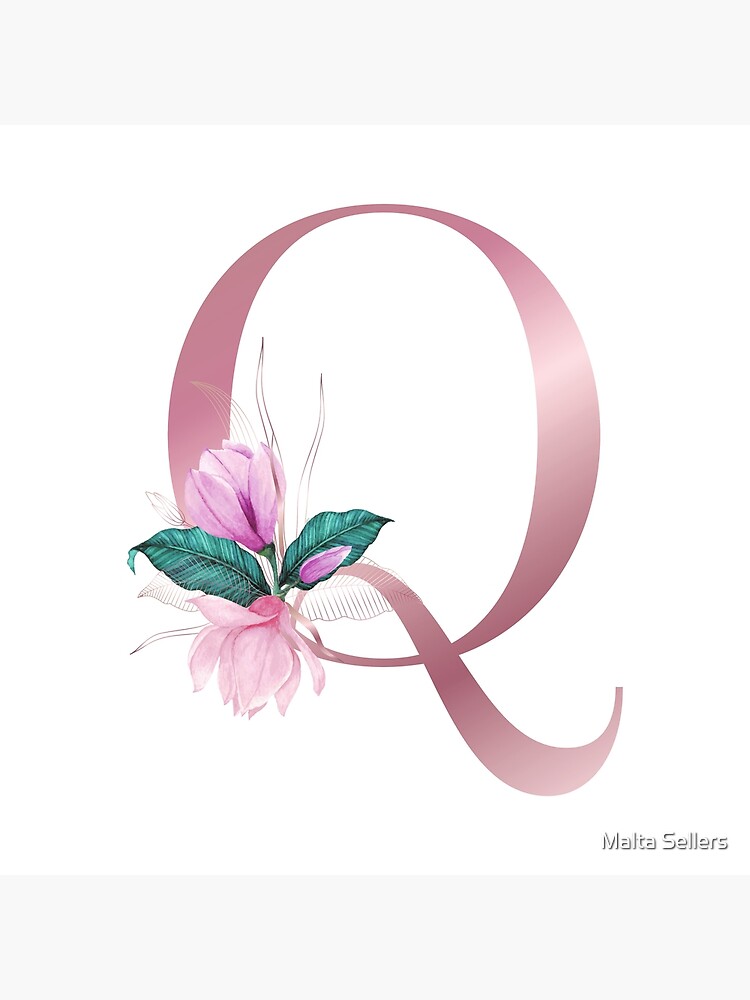 "The Letter Q - Roses & Light Pink" Poster for Sale by lukefenech ...