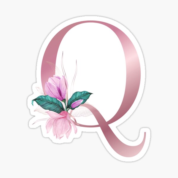 "The Letter Q - Roses & Light Pink" Sticker for Sale by lukefenech ...