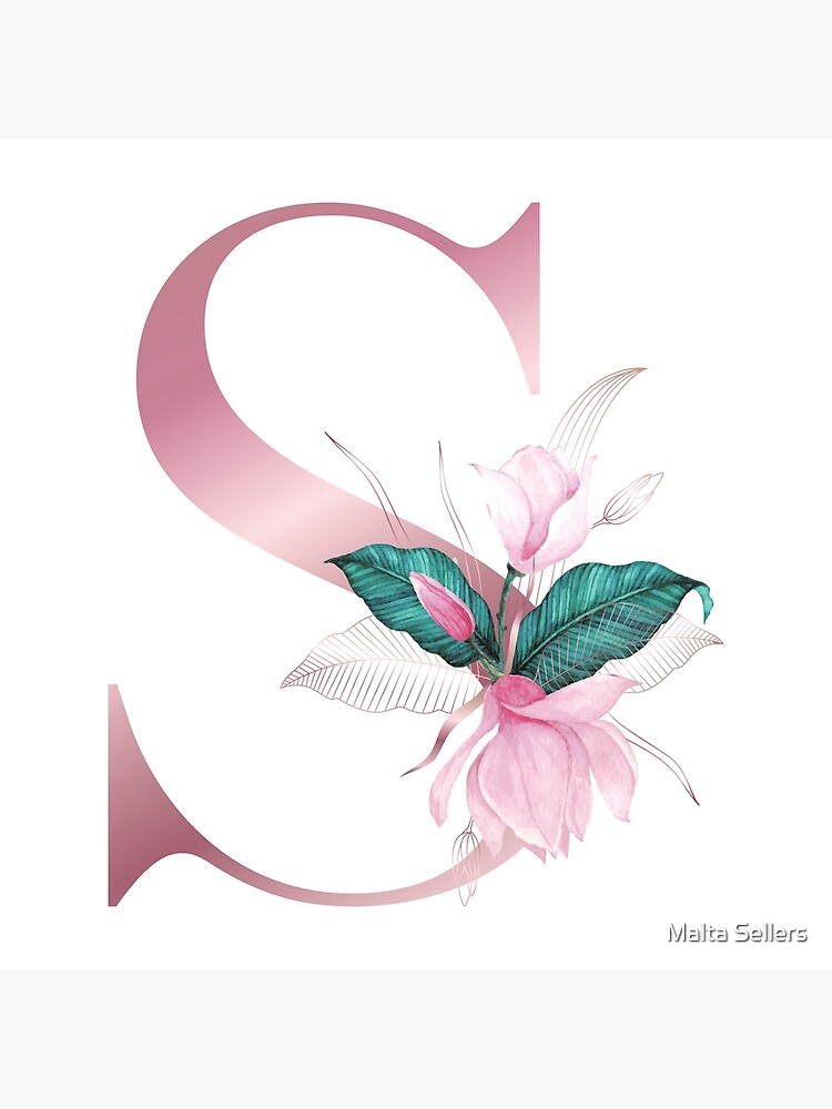 Póster «La letra S - Rosas y rosa claro» de lukefenech | Redbubble