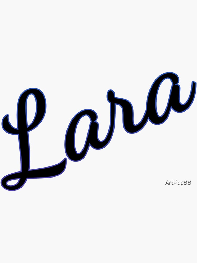 "Lara" Sticker for Sale by ArtPop88 | Redbubble