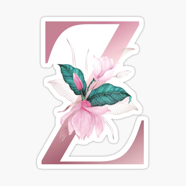 "The Letter Z - Roses & Light Pink" Sticker for Sale by lukefenech ...