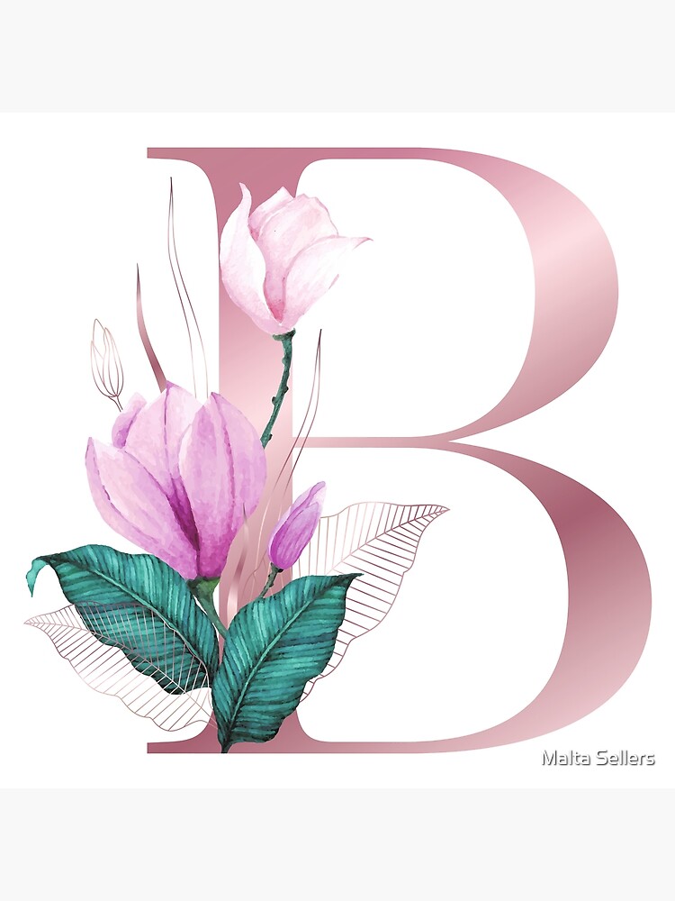 Póster «La letra B - Rosas y rosa claro» de lukefenech | Redbubble