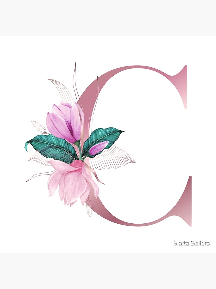 Póster «La letra C - Rosas y rosa claro» de lukefenech | Redbubble