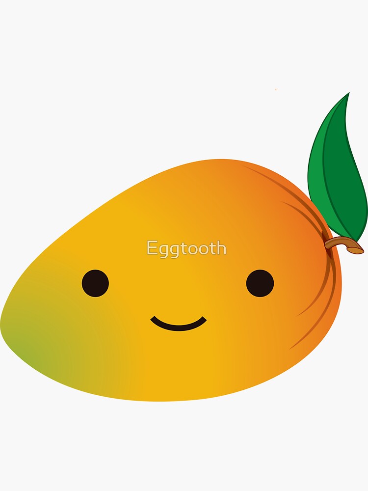 "Cute Kawaii Mango" Sticker by Eggtooth | Redbubble