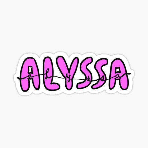 "Alyssa name custom" Sticker for Sale by Artzy-stickers | Redbubble