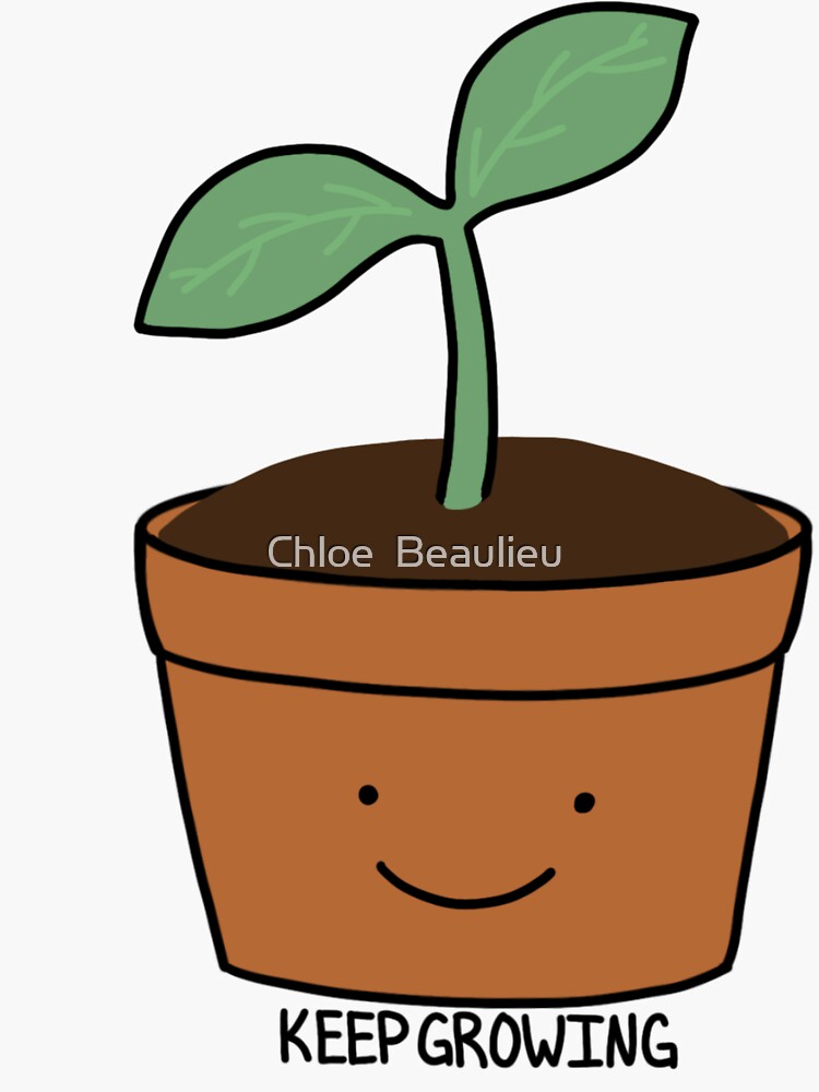 "Little Sprout" Sticker for Sale by chloemaydoodles | Redbubble