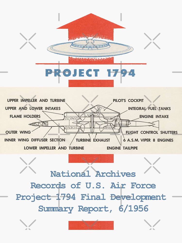 "Project 1794 Flying Saucer" Sticker for Sale by weirdrelatives | Redbubble