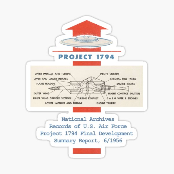 "Project 1794 Flying Saucer" Sticker for Sale by weirdrelatives | Redbubble