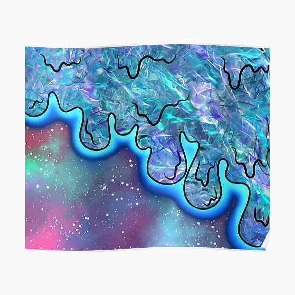 "Galaxy Drip" Poster for Sale by CmorganT | Redbubble