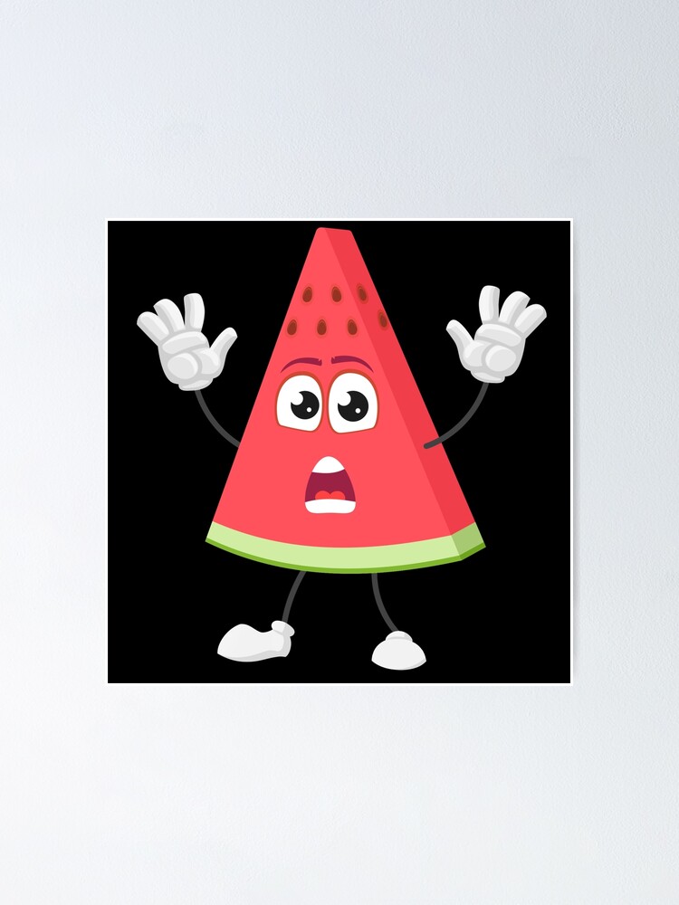 "Scared Watermelon" Poster for Sale by nastogy | Redbubble