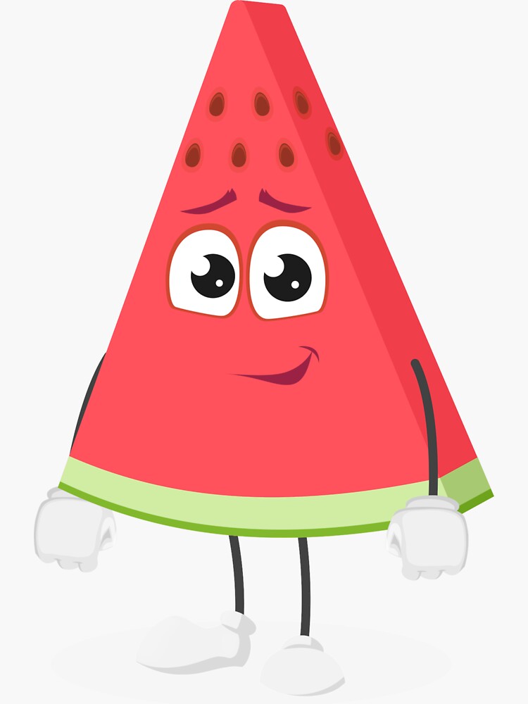 "Shy Watermelon" Sticker by nastogy | Redbubble