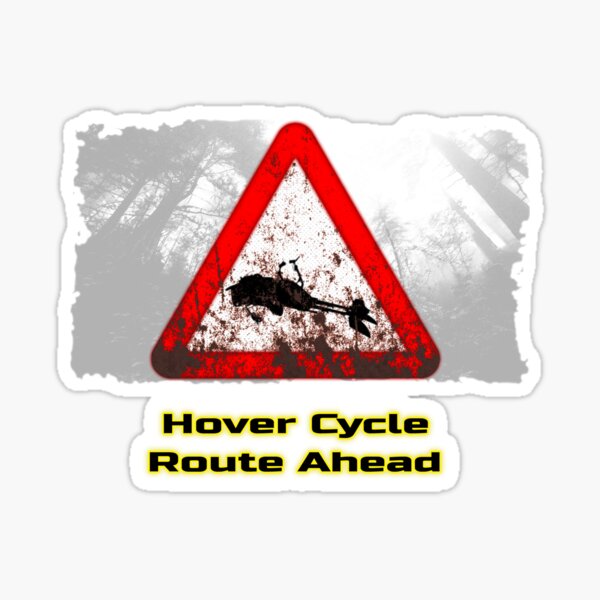 "Sci-Fi Signs - Hover Cycle Route Ahead" Sticker for Sale by ...