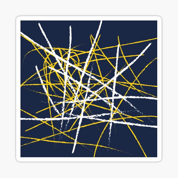 "Abstract Lines Art" Sticker by mosaibahart | Redbubble