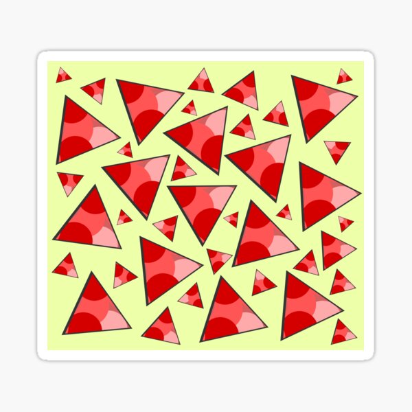 "Floating triangles in red" Sticker by cocodes | Redbubble