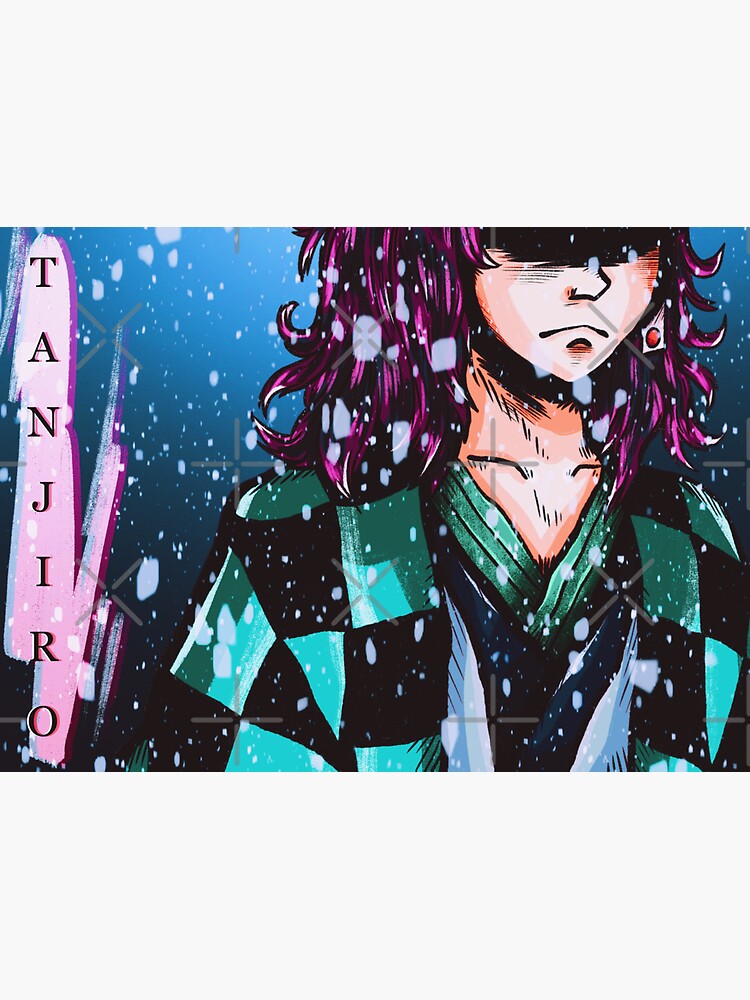 "Tanjiro in the snow - demon slayer" Sticker by heidimh | Redbubble