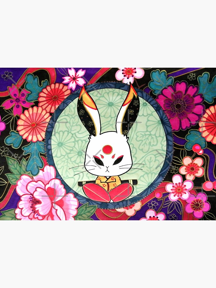 "manga rabbit, japanese rabbit" Sticker by Petitelulu | Redbubble