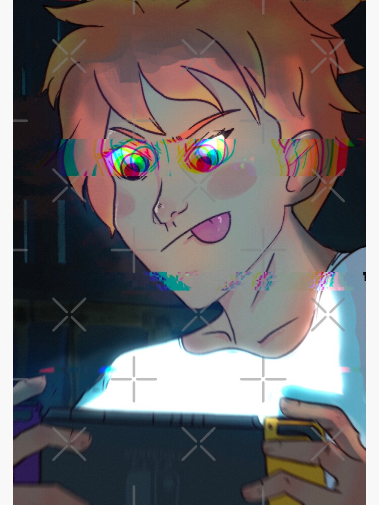 "RADICAL EDWARD GLITCH PRINT " Sticker for Sale by Acidpanther | Redbubble